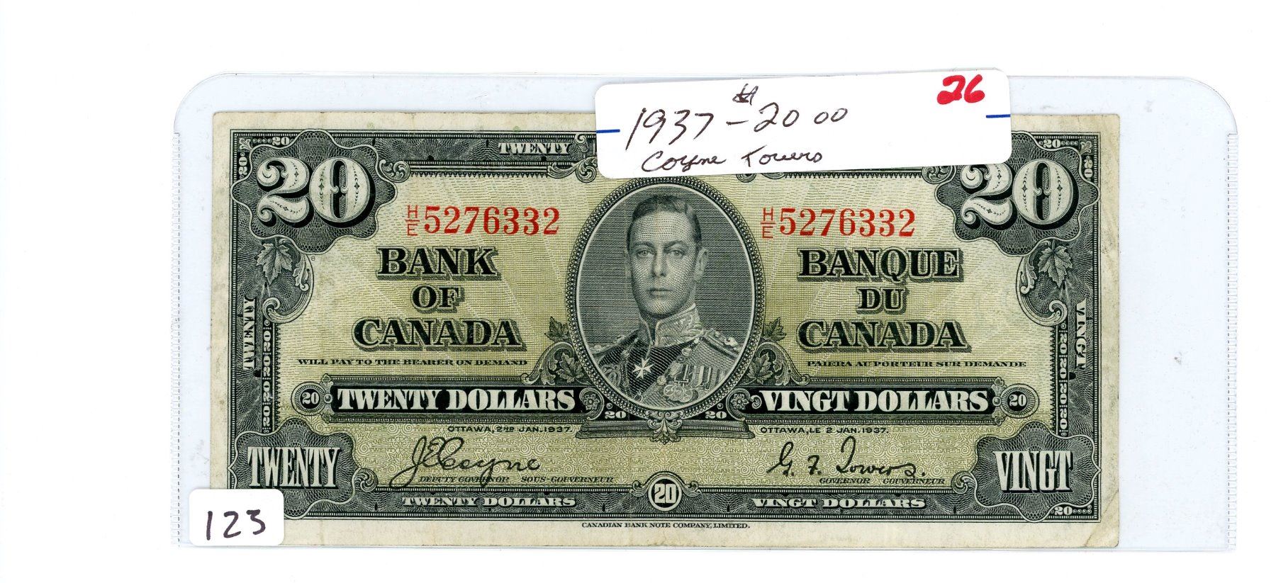 TWENTY DOLLAR BILL CANADA 1937 twenty-dollar-bill-canada-1937