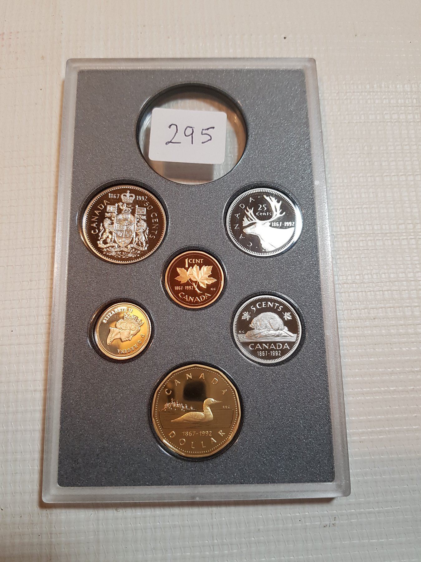 1992 FROSTED PROOF CANADIAN COIN SET (SELDOM SEEN .25 CENT COIN)