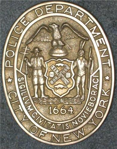 NYPD 1920 Plaque