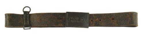 CSA RECTANGULAR BELT PLATE ON CONFEDERATE SWORD B