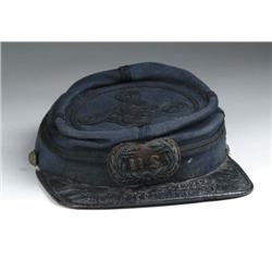 CIVIL WAR OFFICER'S DECORATED KEPI MADE BY JAMES