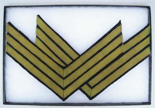 PAIR OF CIVIL WAR ERA CAVALRY SERGEANT CHEVRONS