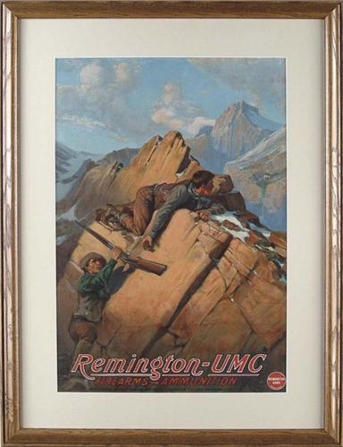 FRAMED REMINGTON UMC ADVERTISING POSTER OR CALEND