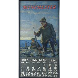 FRAMED 1920 WINCHESTER CALENDAR