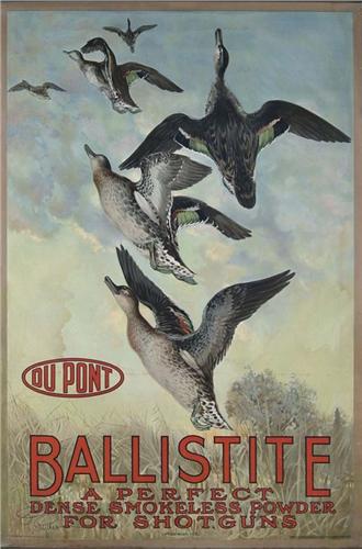 FABULOUS DUPONT BALLISTITE POWDER ADVERTISING POS