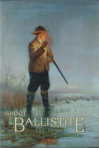 FINE DUPONT BALLISTITE POWDER POSTER