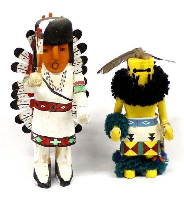 Unusual San Juan Pueblo Carved Folk Art Kachinas