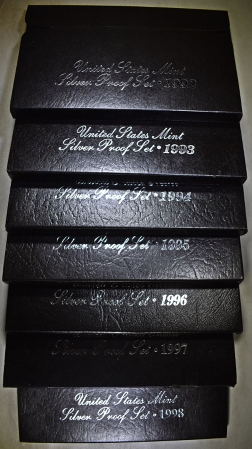 1992-1998 U.S. SILVER PROOF SETS IN ORIG PACKAGING