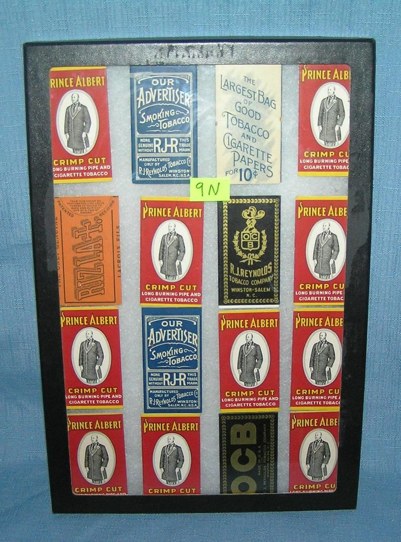 Collection of tobacco advertising rolling paper packets