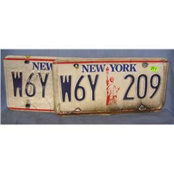NY license plates picturing the Statue of Liberty