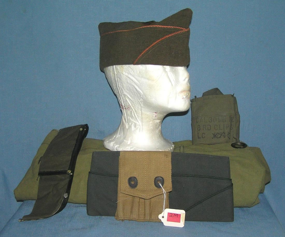 Group of vintage military collectibles