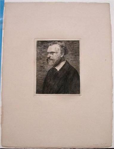 EDGAR DEGAS Etching Impressionism 1861