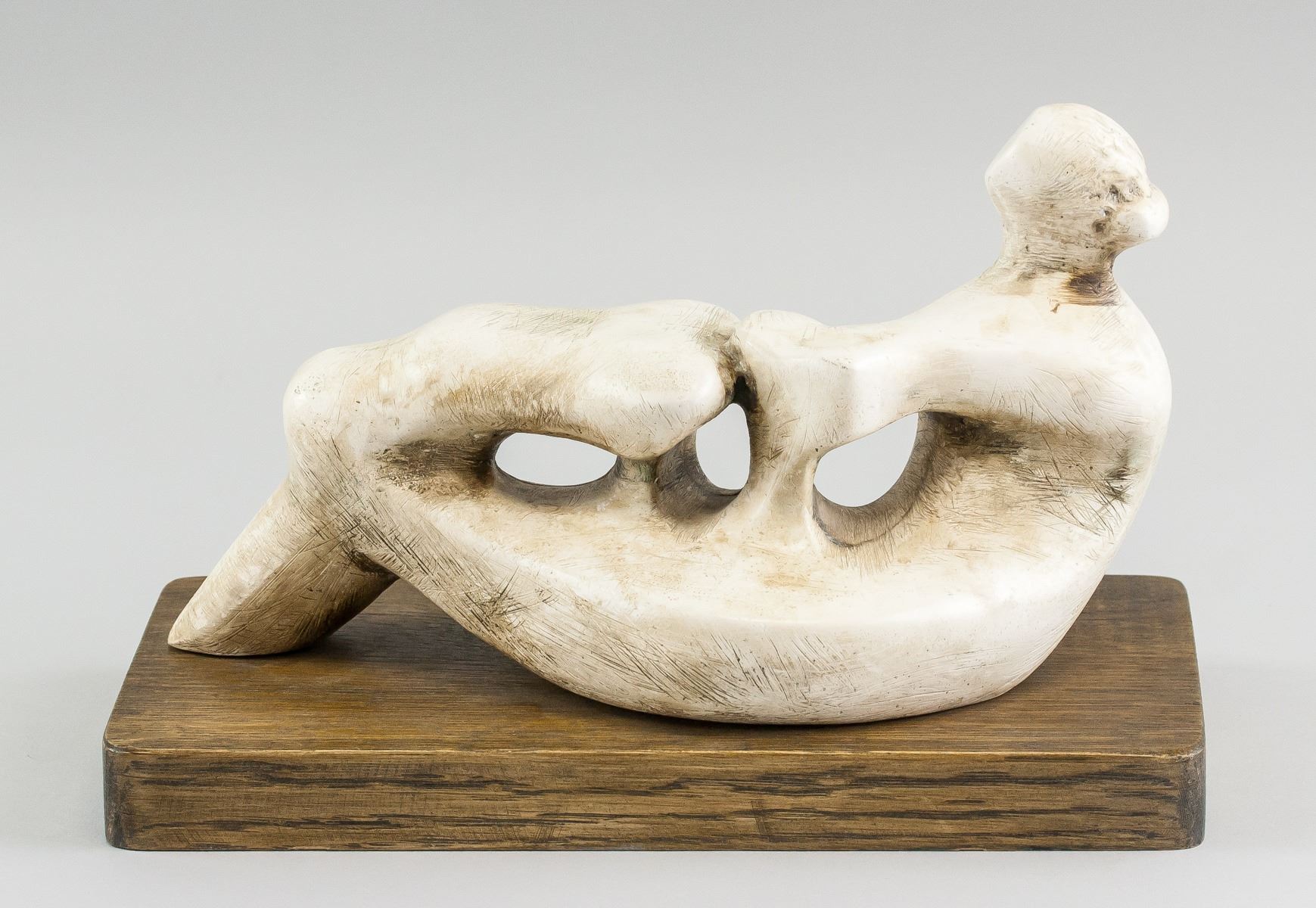 Henry Moore UK Plaster Maquette Letter Holes 1974