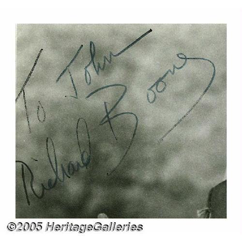 Richard Boone Signed Photo. A signed black-and-whit Richard Boone ...