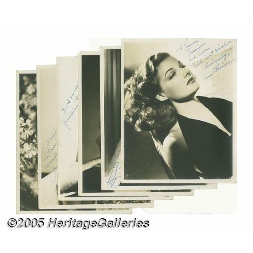 Hollywood Starlets Signed Photos. A selection of si Hollywood Starlets ...