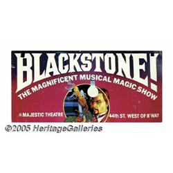 Blackstone Bus Card. A 21" x 44" bus advertisement, Blackstone Bus Card.