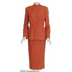 Claudette Colbert Costume Suit. Orange costume cons Claudette Colbert ...