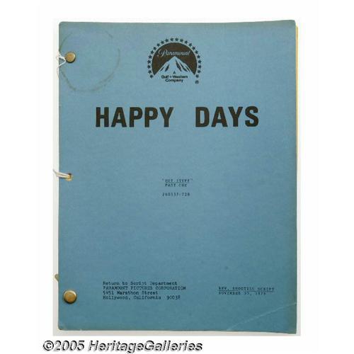 Happy Days Costume Shirt and Scripts. Included he "Happy Days" Costume ...