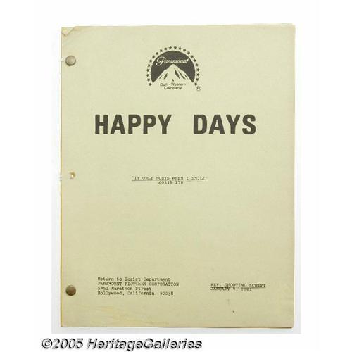 Happy Days Costume Shirt and Scripts. Included he "Happy Days" Costume ...