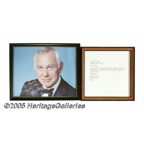Johnny Carson Letter and Signed Photograph. A typed Johnny Carson ...
