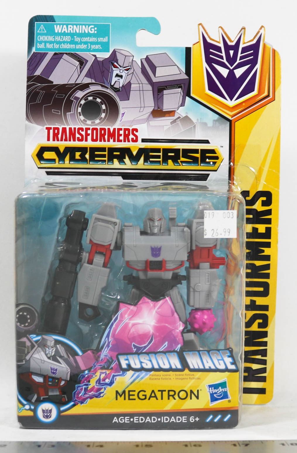 TRANSFORMERS CYBERVERSE FUSION MACE MEGATRON.