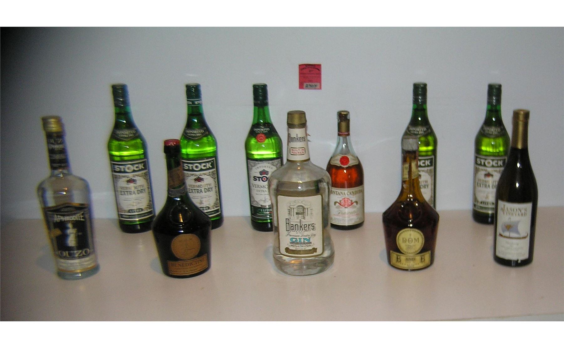 Large collection of estate alcohol bottles