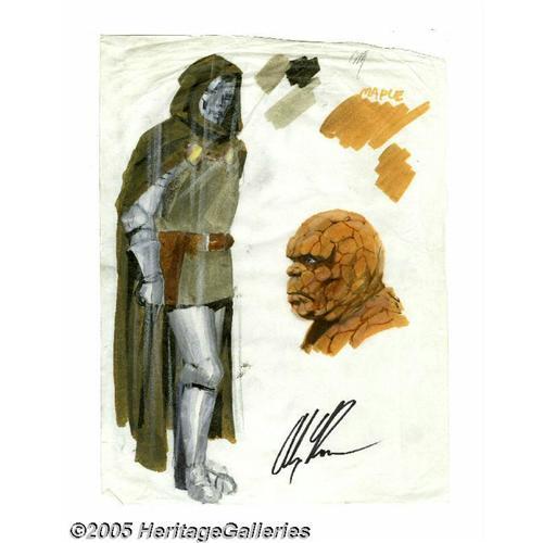 Alex Ross - Doctor Doom and Benn Grimm Sketch Original