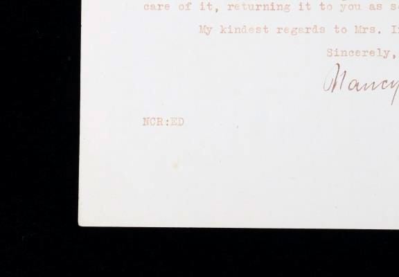 Nancy C. Russell Hand Signed Typed Letter c.1928