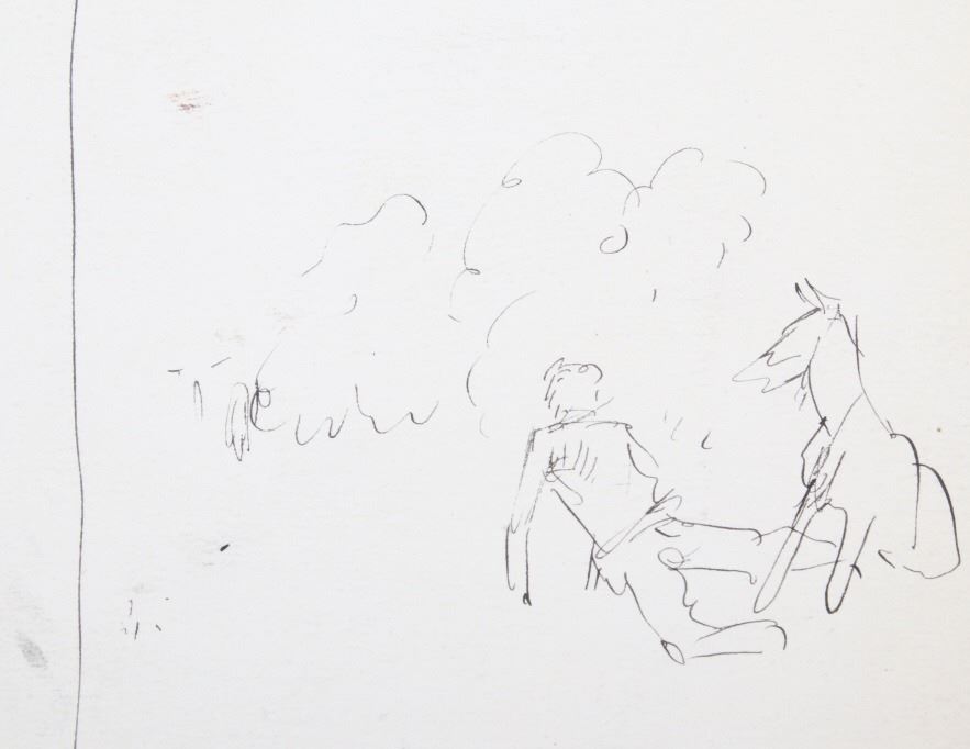 Original Will James (1892-1942) Drawing c. 1924