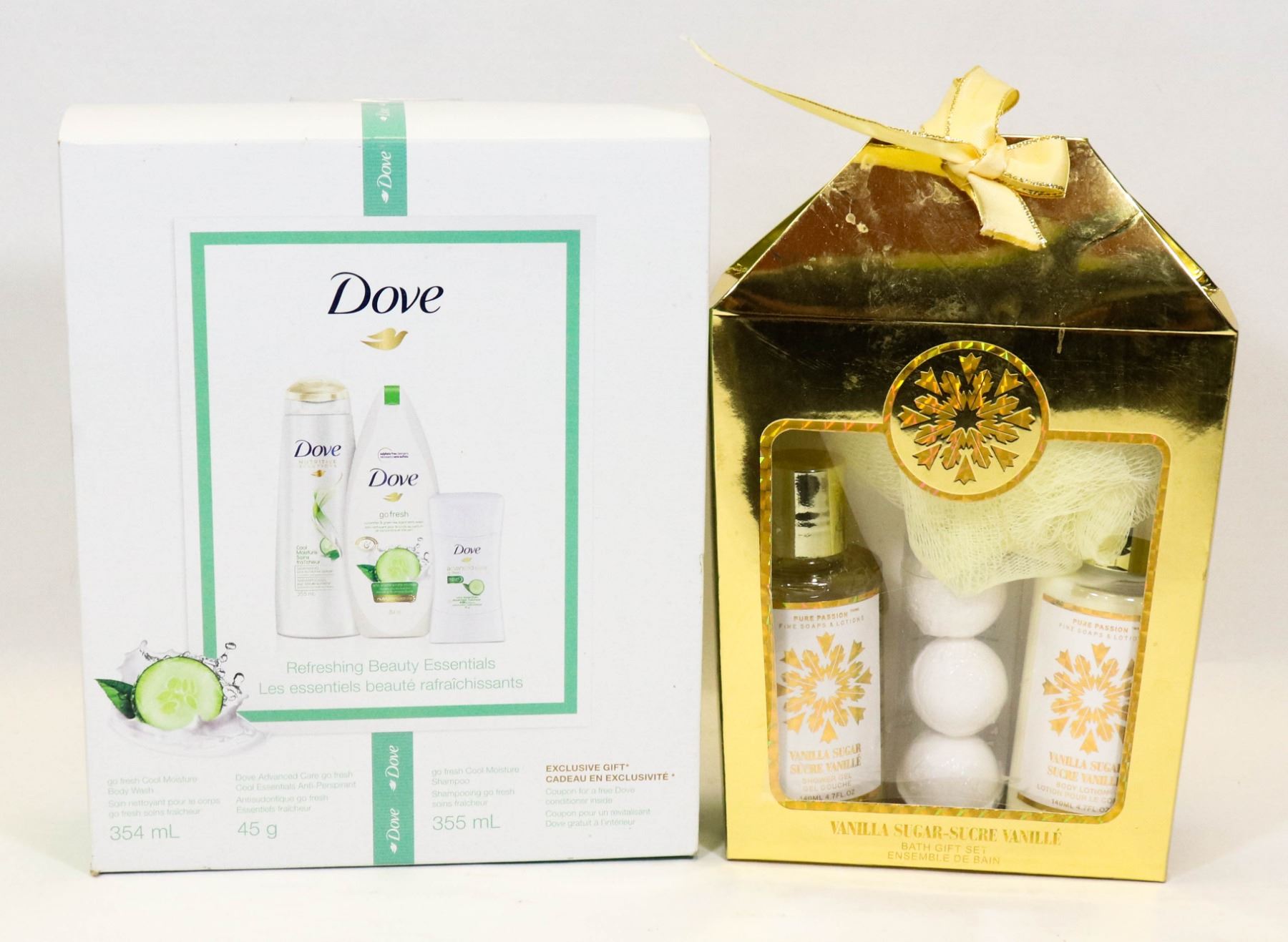 DOVE BODY WASH SET AND SHOWER GEL/LOTION SET