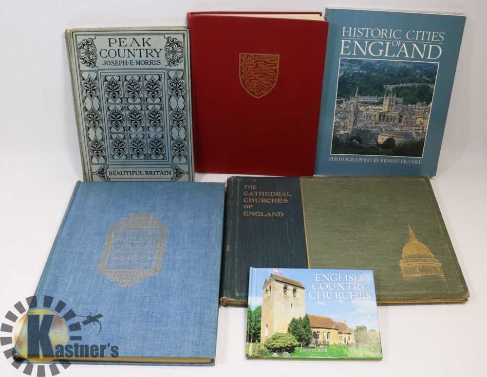 6 FULLY ILLUSTRATED BOOKS ON ENGLAND, MOSTLY EARLY