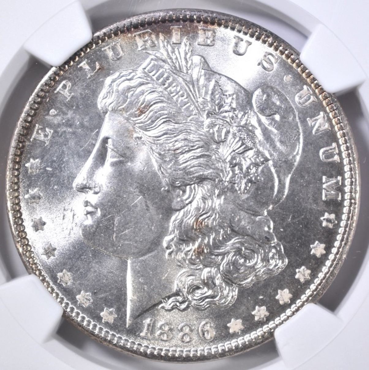 1886 MORGAN DOLLAR, NGC MS-64