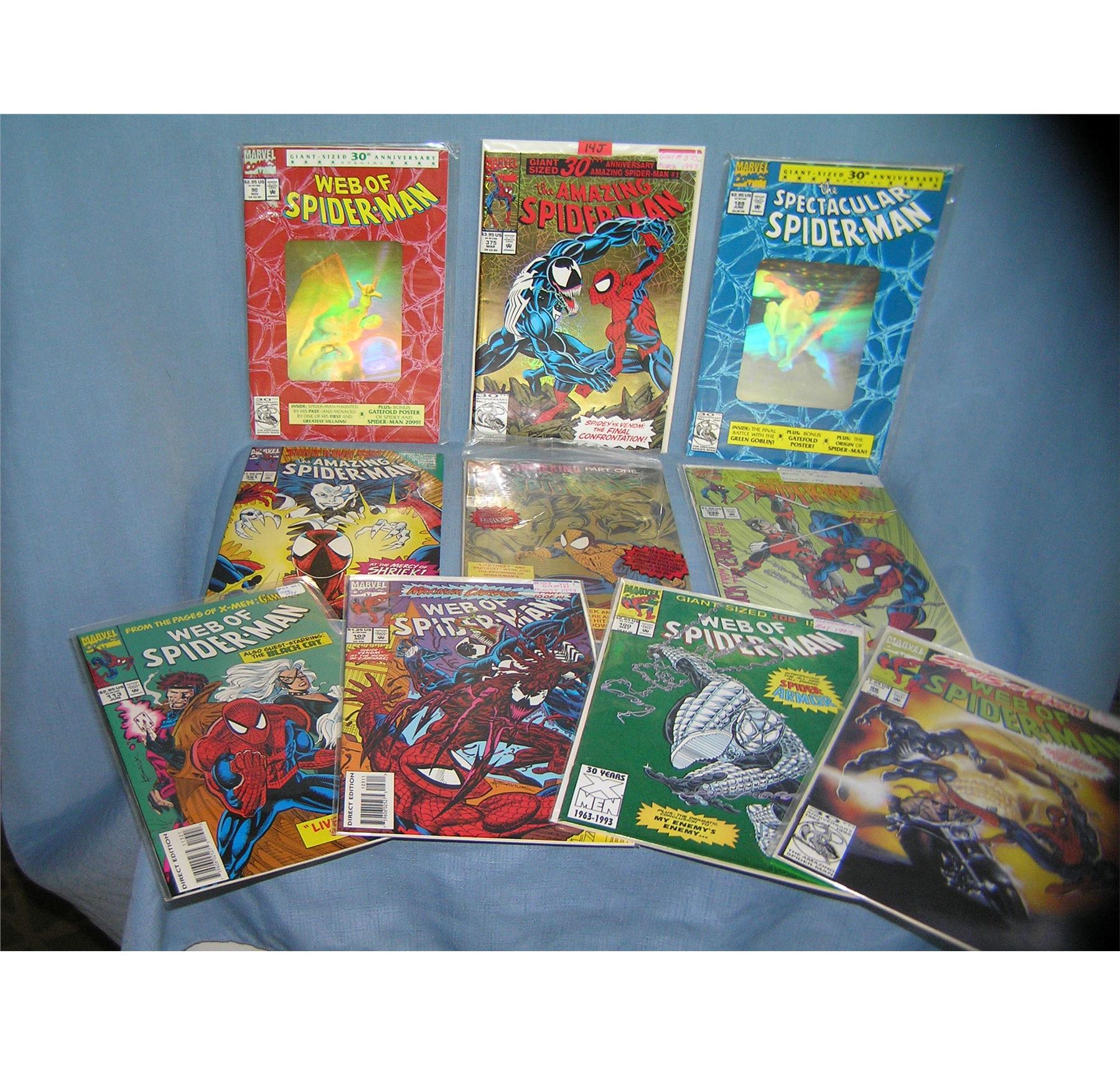 Collection of vintage Spiderman comic books