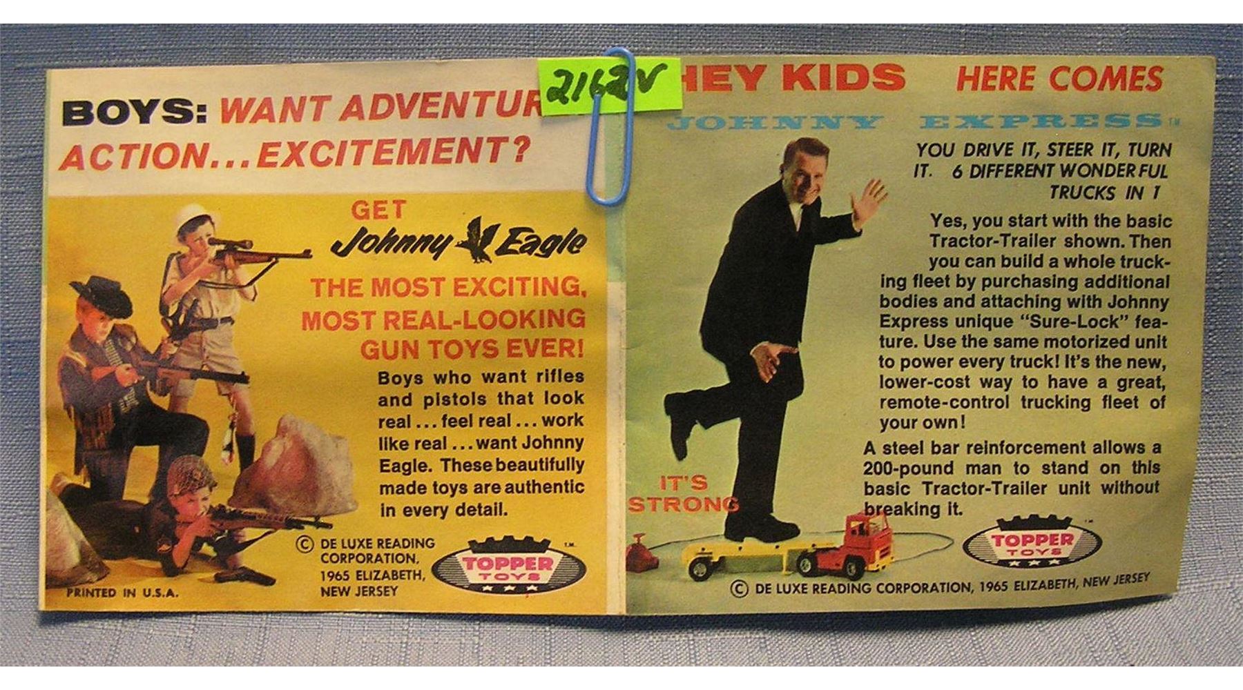 Vintage Johnny Express colored catalog