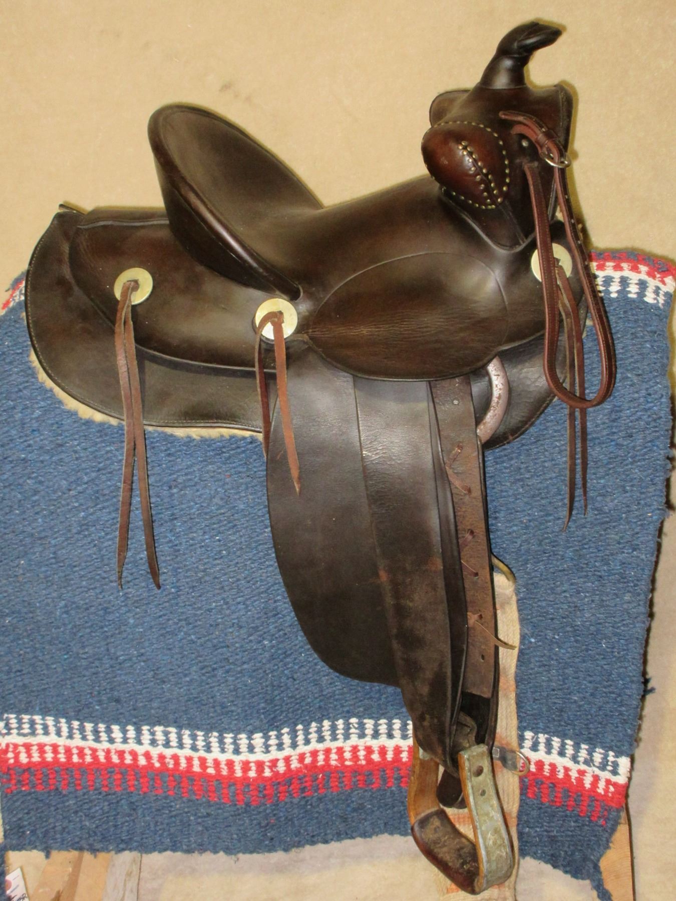 Marked Denver Dry Goods Co Denver Colo Powder River Saddle- 13.5" Seat
