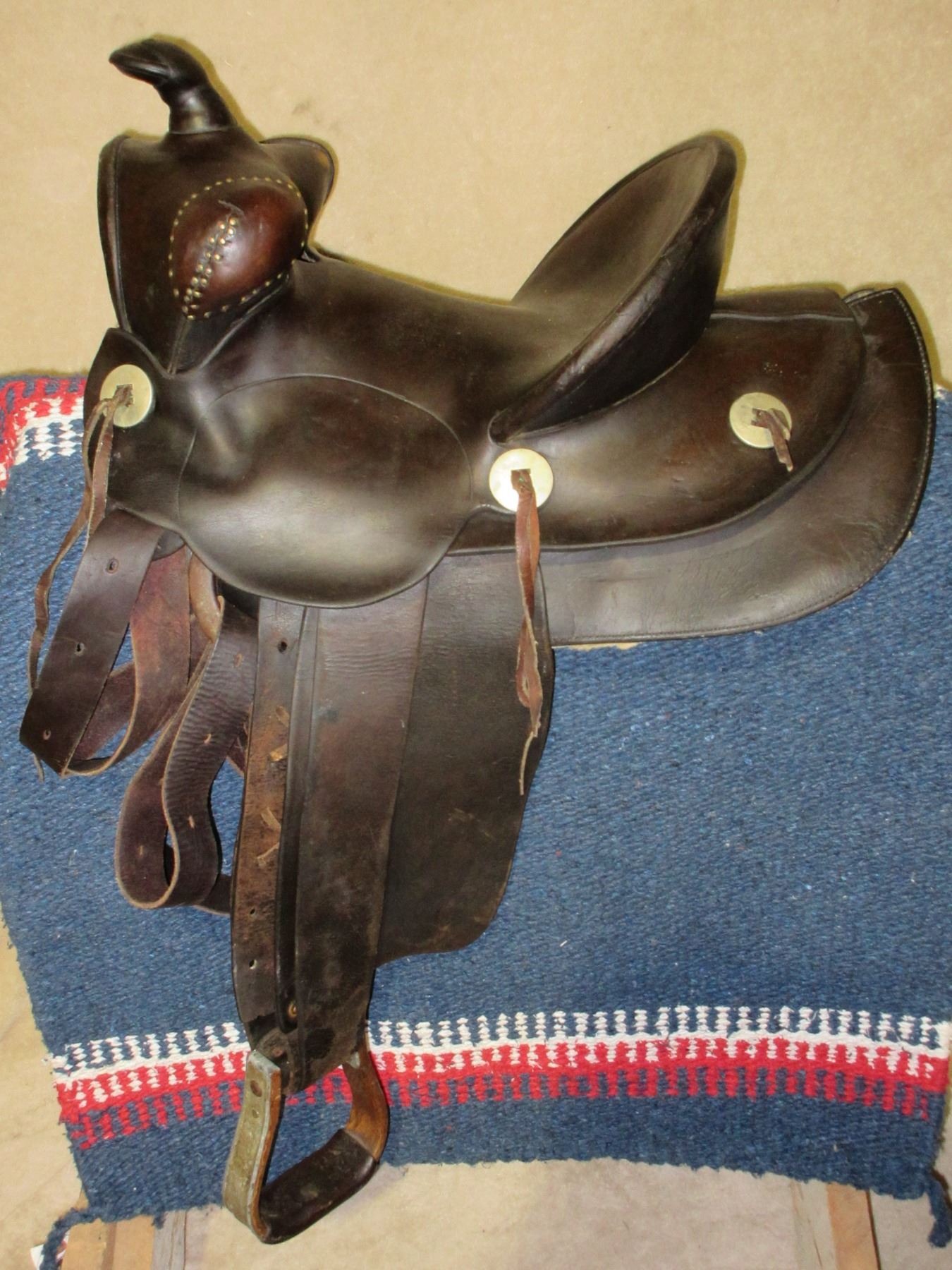 Marked Denver Dry Goods Co Denver Colo Powder River Saddle- 13.5" Seat