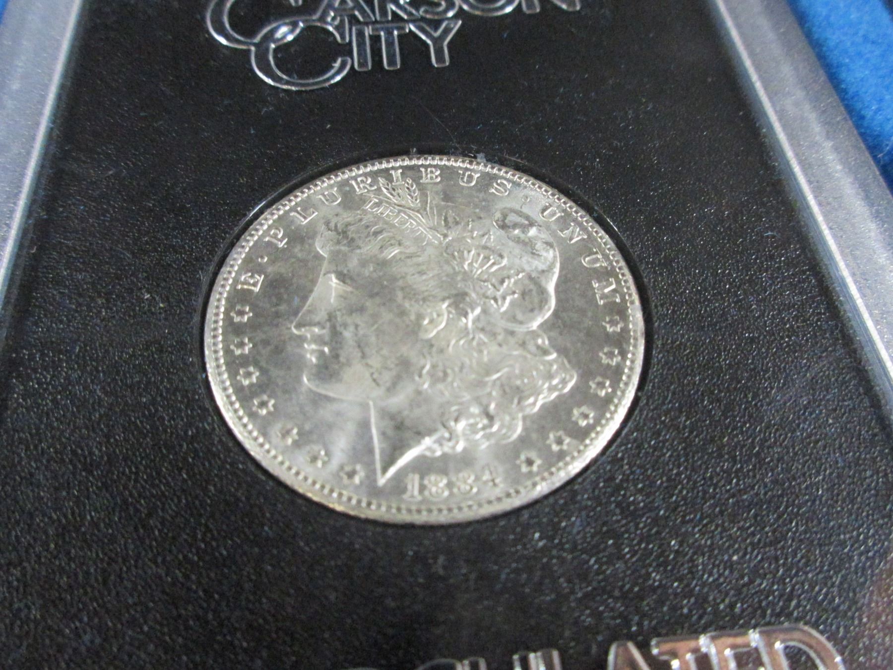 Uncirculated 1884 Carson City Silver Morgan Dollar Uncirculated 1884 Carson City Silver Morgan Dollar