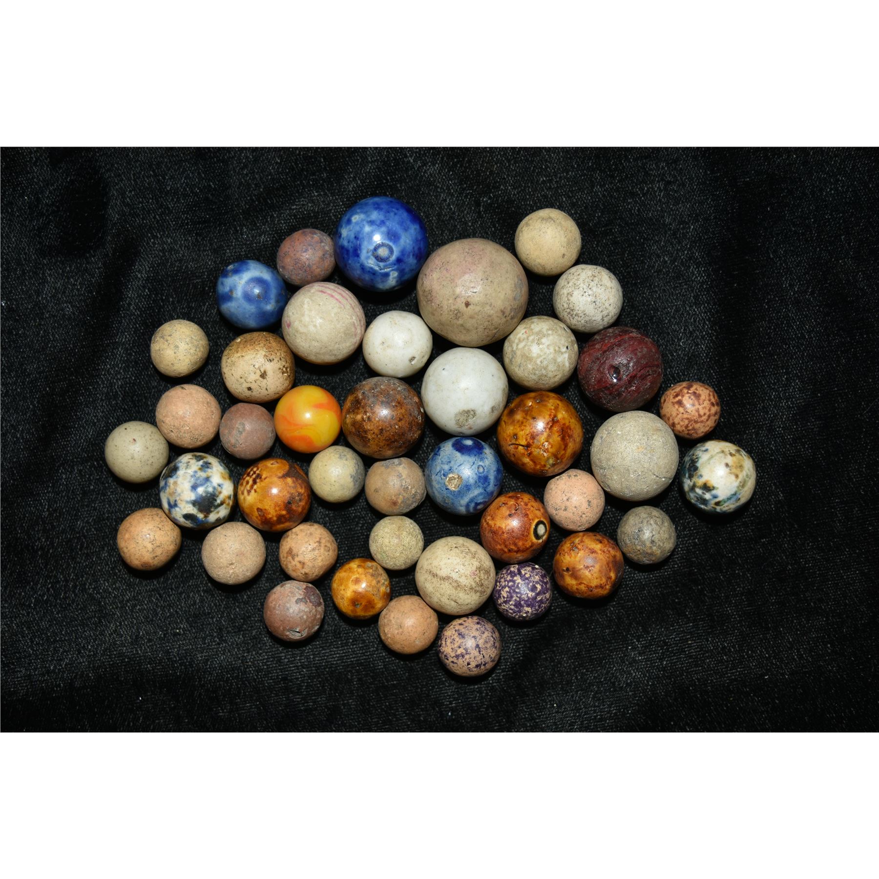 Collection of Vintage Marbles including Bennington