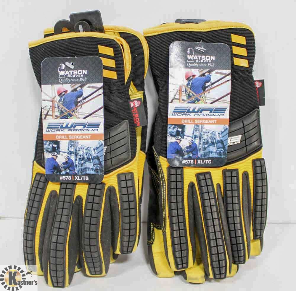 2 PAIR OF WATSON WORK ARMOUR DRILL SERGEANT GLOVES - Kastner Auctions