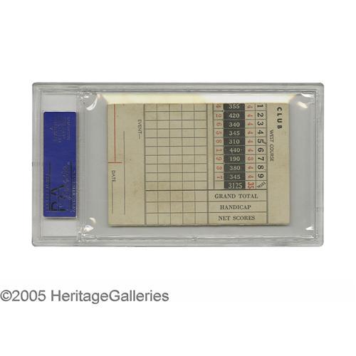 1930's Babe Ruth Signed Golf Scorecard PSA 1930's Babe Ruth Signed Golf ...