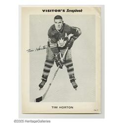 1960's Tim Horton Signed Photograph PSA 1960's Tim Horton Signed ...