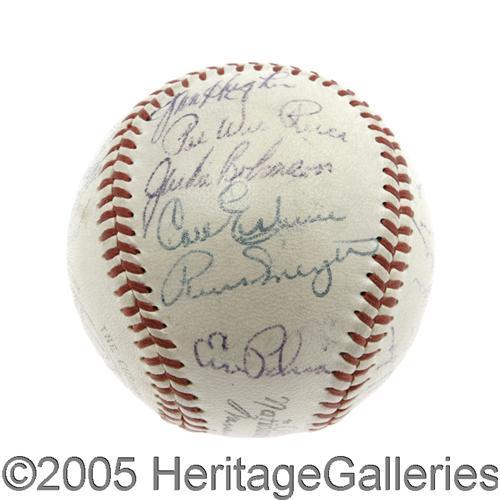 1953 Brooklyn Dodgers Team Signed Baseball PSA 1953 Brooklyn Dodgers ...