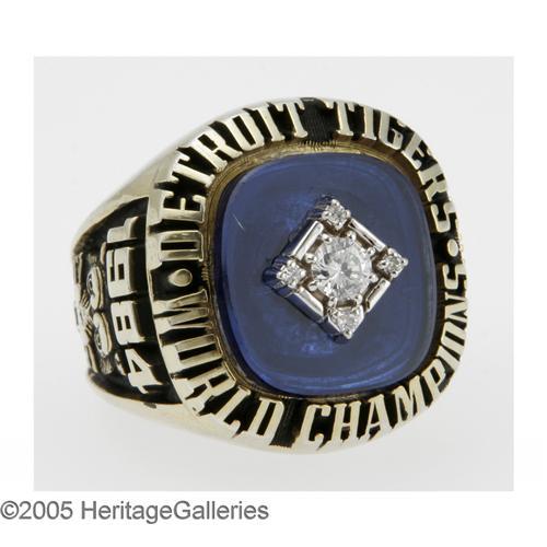 1984 Detroit Tigers World Championship Ring 1984 Detroit Tigers World ...