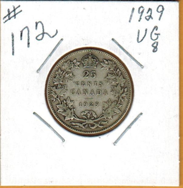 1929 CANADIAN 25 CENT COIN - Schmalz Auctions