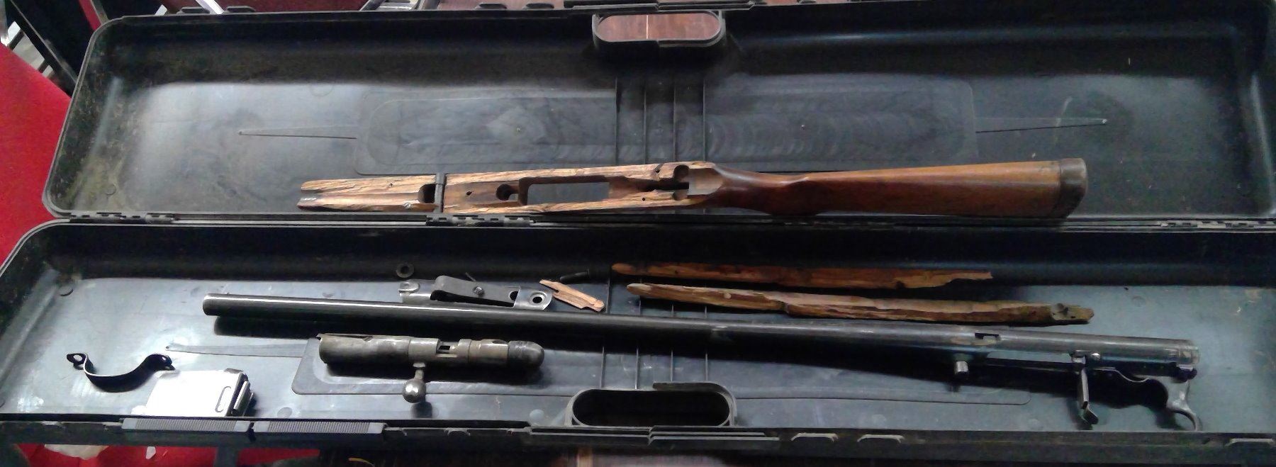 12 GAUGE SHOTGUN COMES WITH CLIP AND GUN CASE (COMPLETE, NEEDS STOCK ...