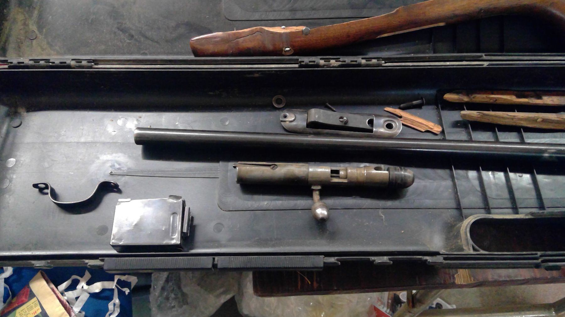 12 GAUGE SHOTGUN COMES WITH CLIP AND GUN CASE (COMPLETE, NEEDS STOCK ...