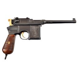 Engraved Broom Handle Mauser C96 Pistol