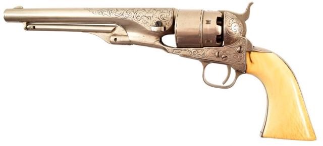Engraved Colt Model 1860 Army with Ivory Grip