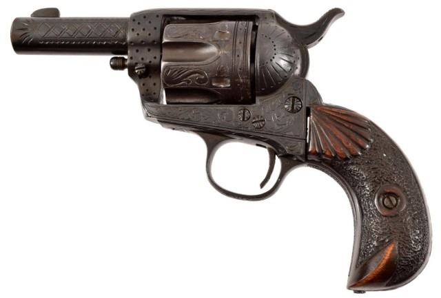 Engraved Colt Sheriffs Model .22 Conversion