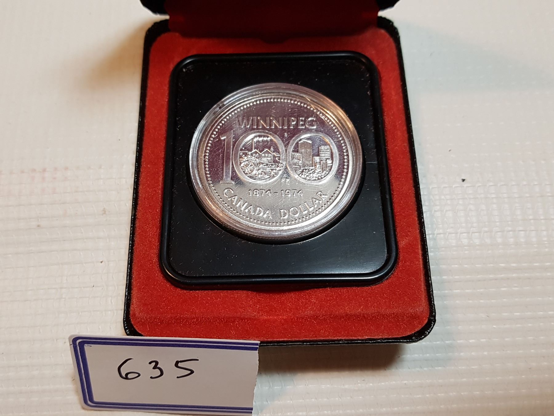 1974 LARGE SILVER DOLLAR IN CASE Schmalz Auctions 1974 LARGE SILVER DOLLAR IN CASE Schmalz Auctions